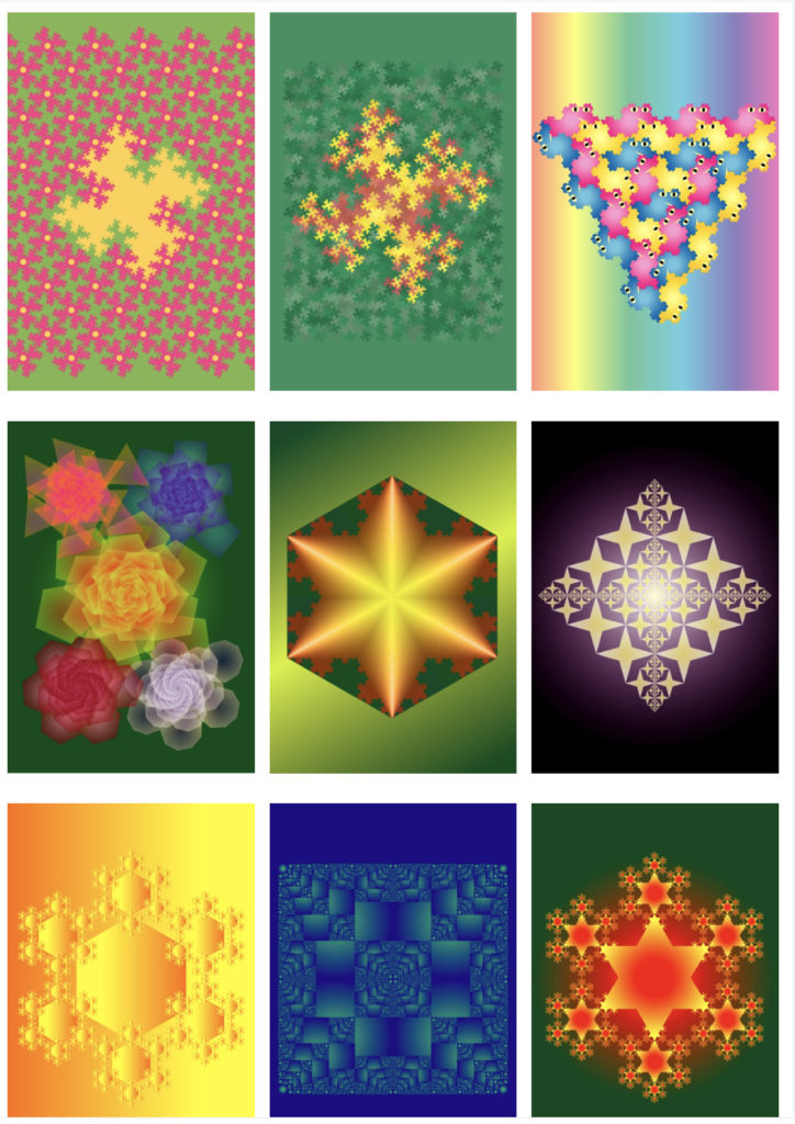 Math Art Gallery Top: About the displaying works | Art of Creation